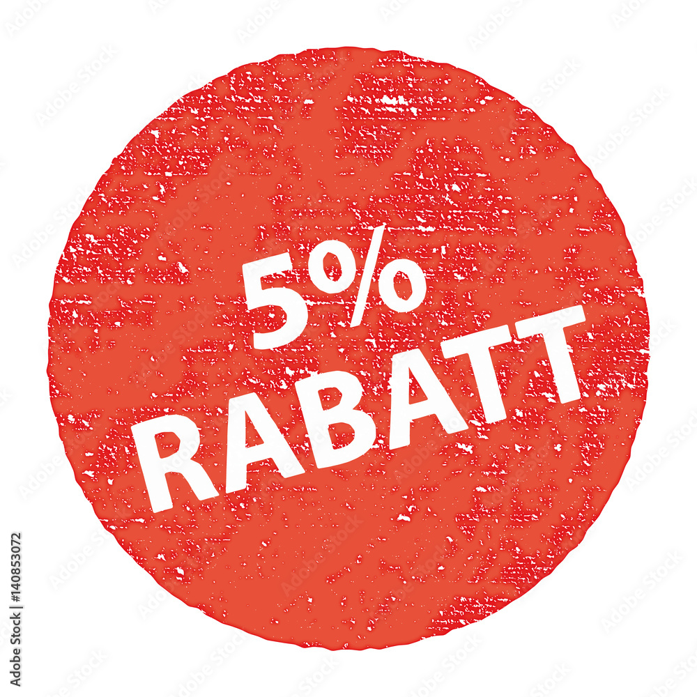 Stempel 5% Rabatt, rot Stock Vector | Adobe Stock