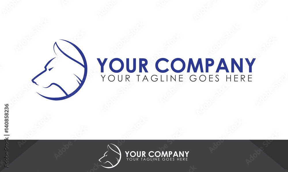 Dog logo, dog illustration, dog vector template Stock Vector | Adobe Stock