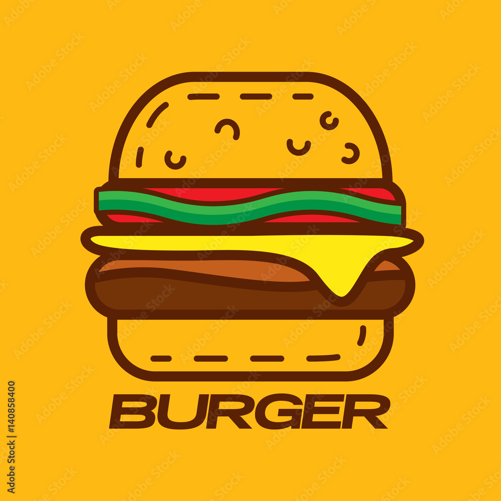 Burger icon Stock Vector | Adobe Stock