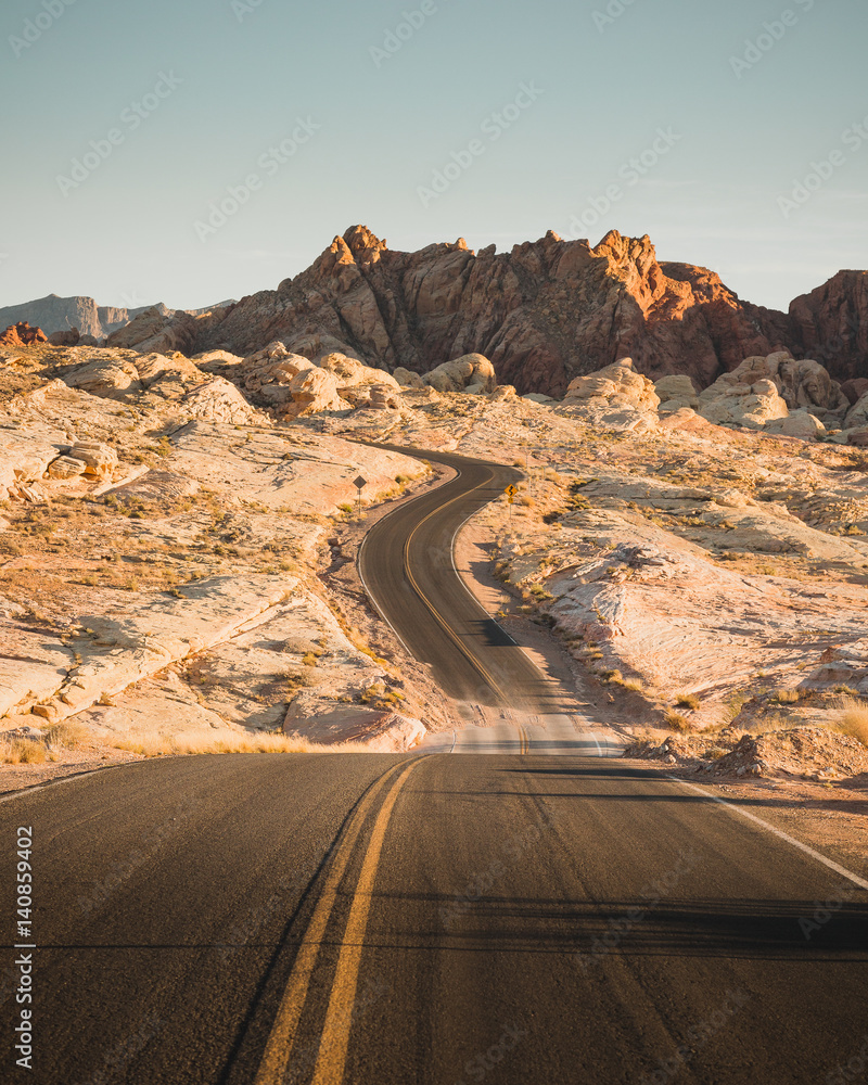 Winding Desert Road Stock Photo | Adobe Stock