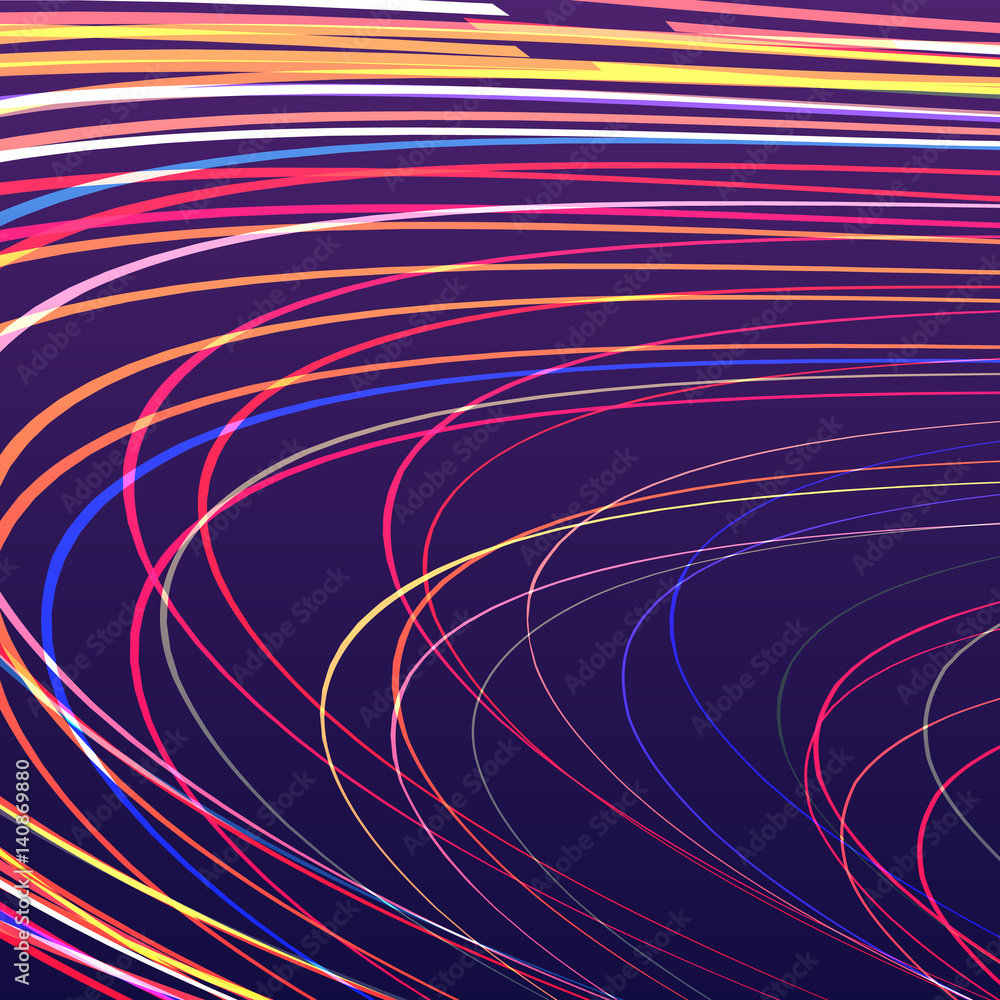 Abstract Background With Bright Rainbow Colorful Lines Wave Stock