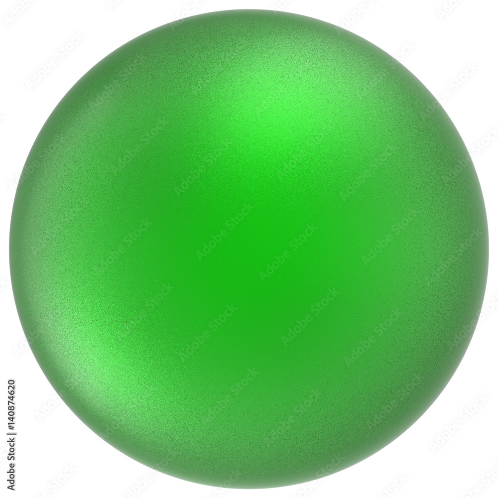 Green sphere round button ball basic matted circle geometric shape ...