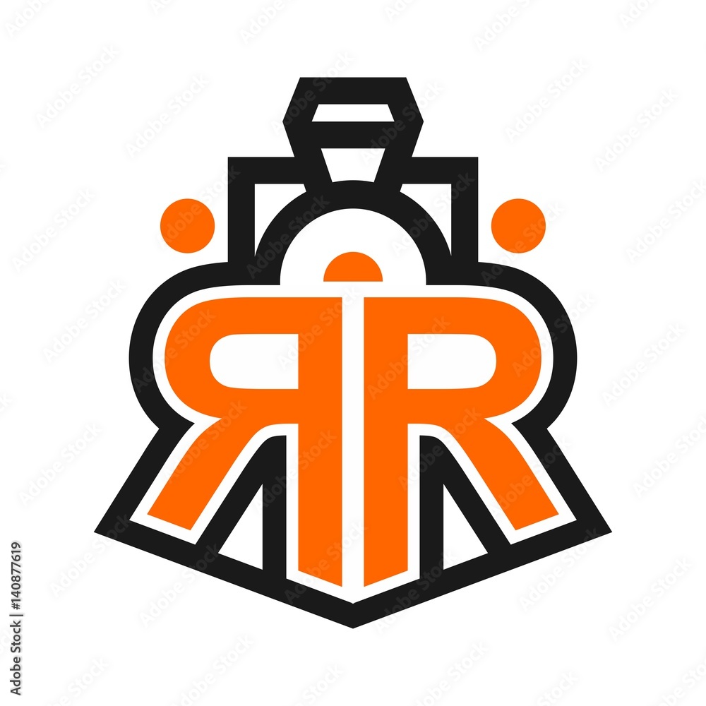 locomotive logo. letter R logo. Stock Vector | Adobe Stock