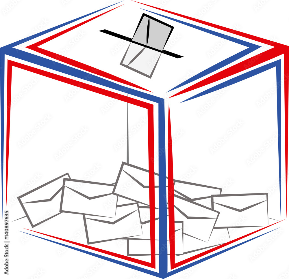 Vecteur Stock Urne, voter, élection, bulletin dans l'urne | Adobe Stock