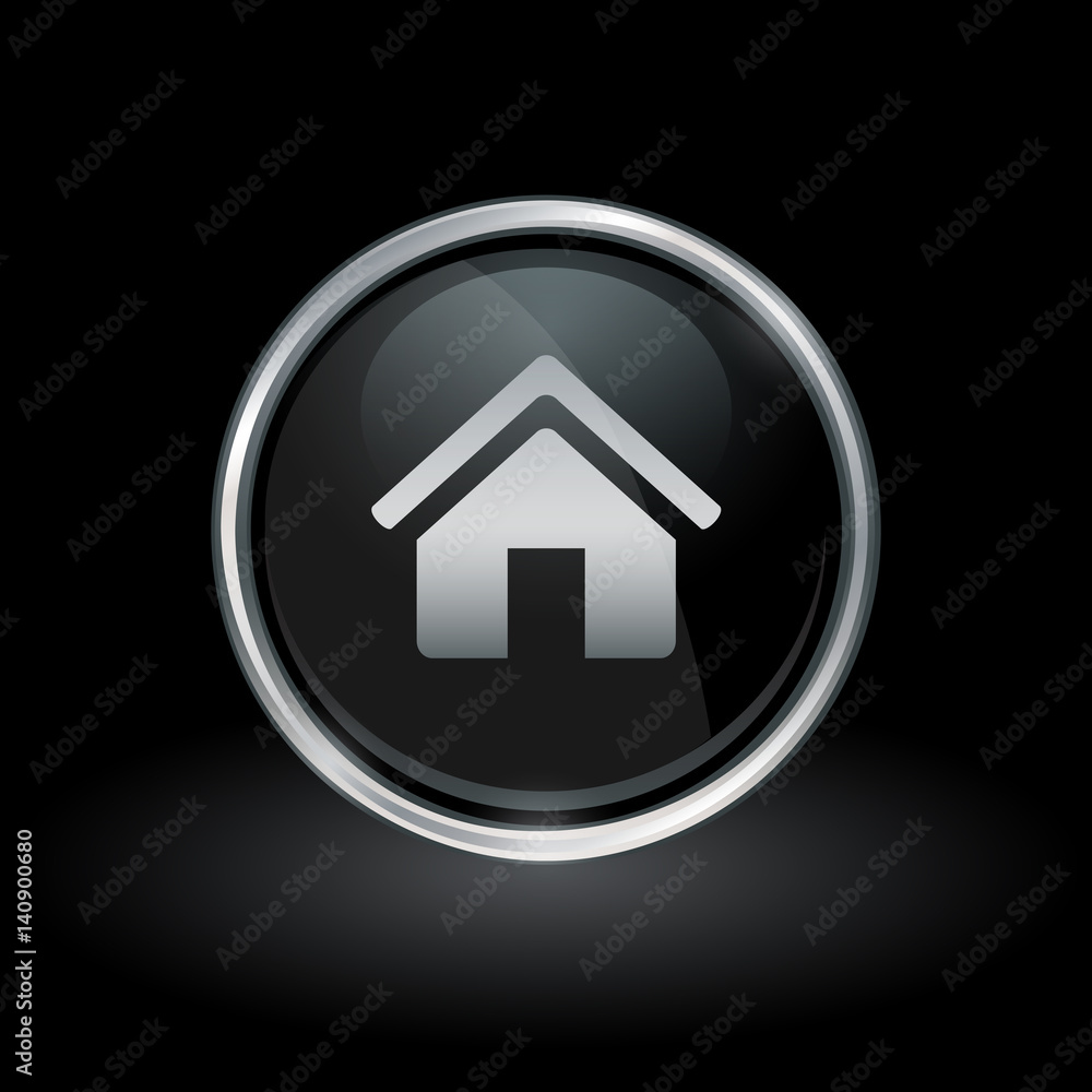 Home Button Icon Black