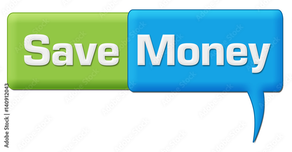 Save Money Green Blue Comment Symbol Stock Illustration | Adobe Stock
