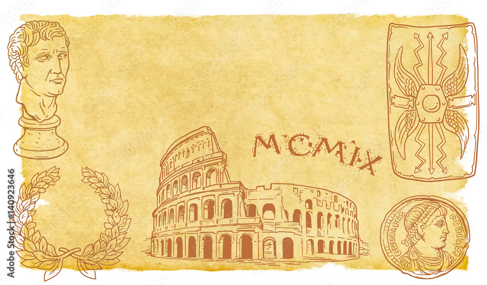 Romans Background Banner Stock Vector | Adobe Stock