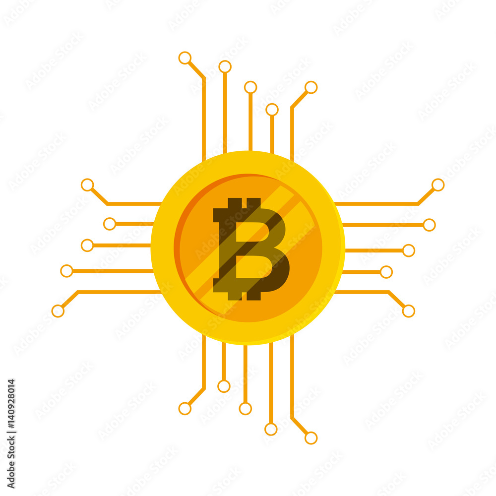 bitcoin virtual coin over white background. vector illustration Stock ... bitcoin virtual coin over white background. vector illustration Stock ...
