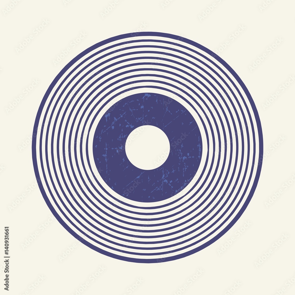 Vinyl record style, lp record symbol Stock Vector | Adobe Stock