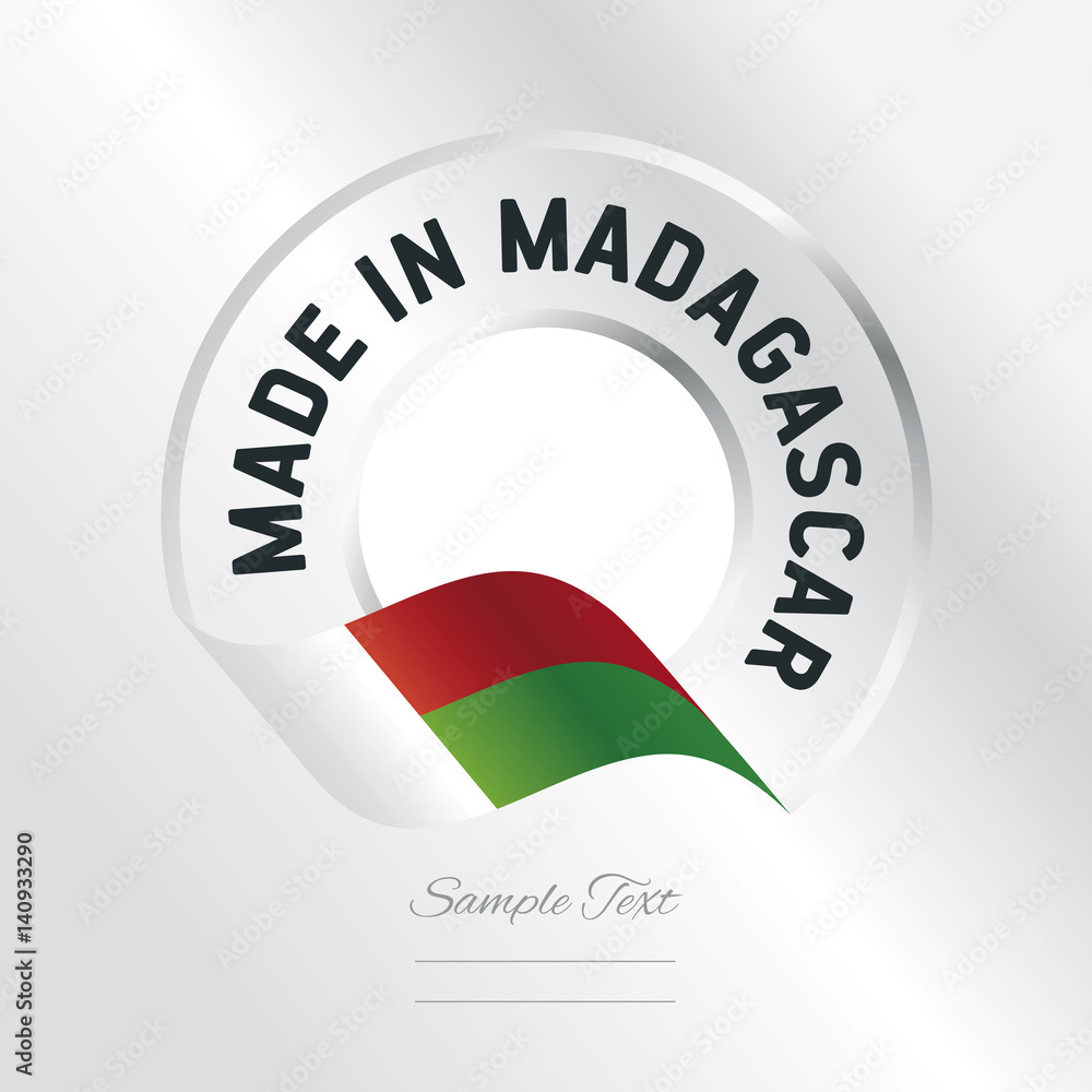 Made in Madagascar transparent logo icon silver background Stock Vector ...