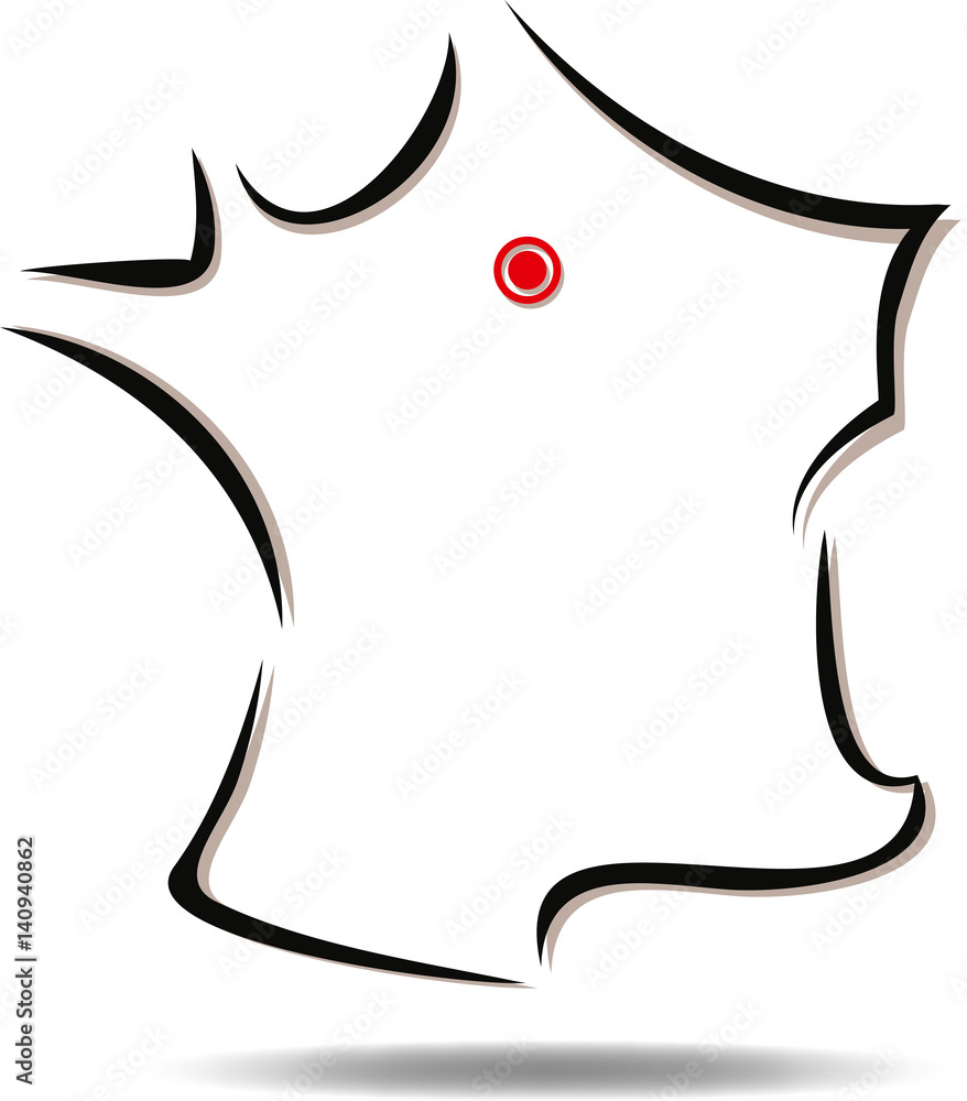 carte de france, picto de la france Stock Vector | Adobe Stock