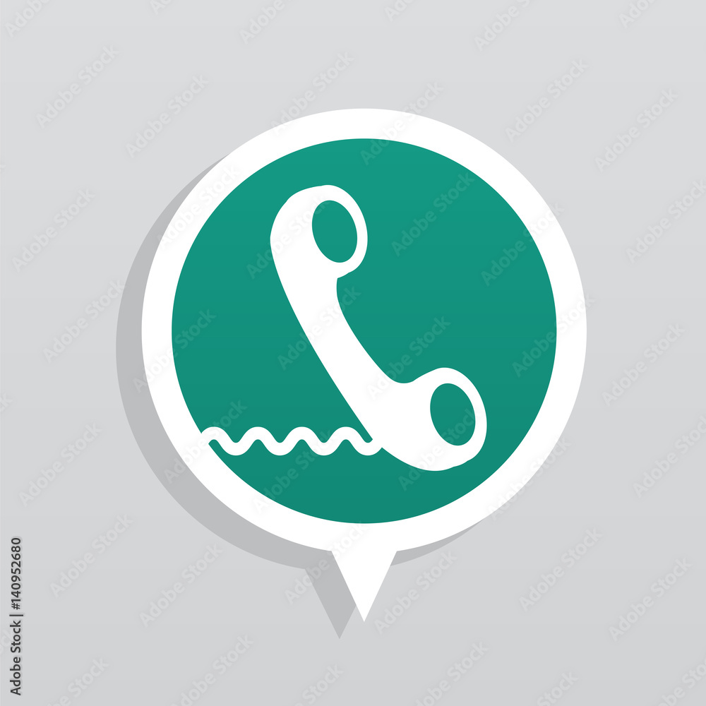 Green phone call icon or symbol Stock Vector | Adobe Stock