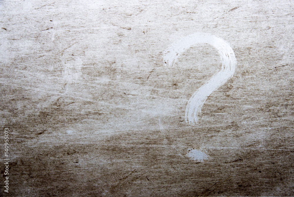 Question mark on dirty surface Stock Photo | Adobe Stock