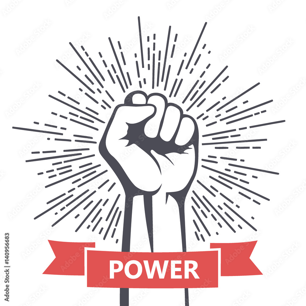 Fist male hand, proletarian protest symbol. Power sign Stock Vector ...