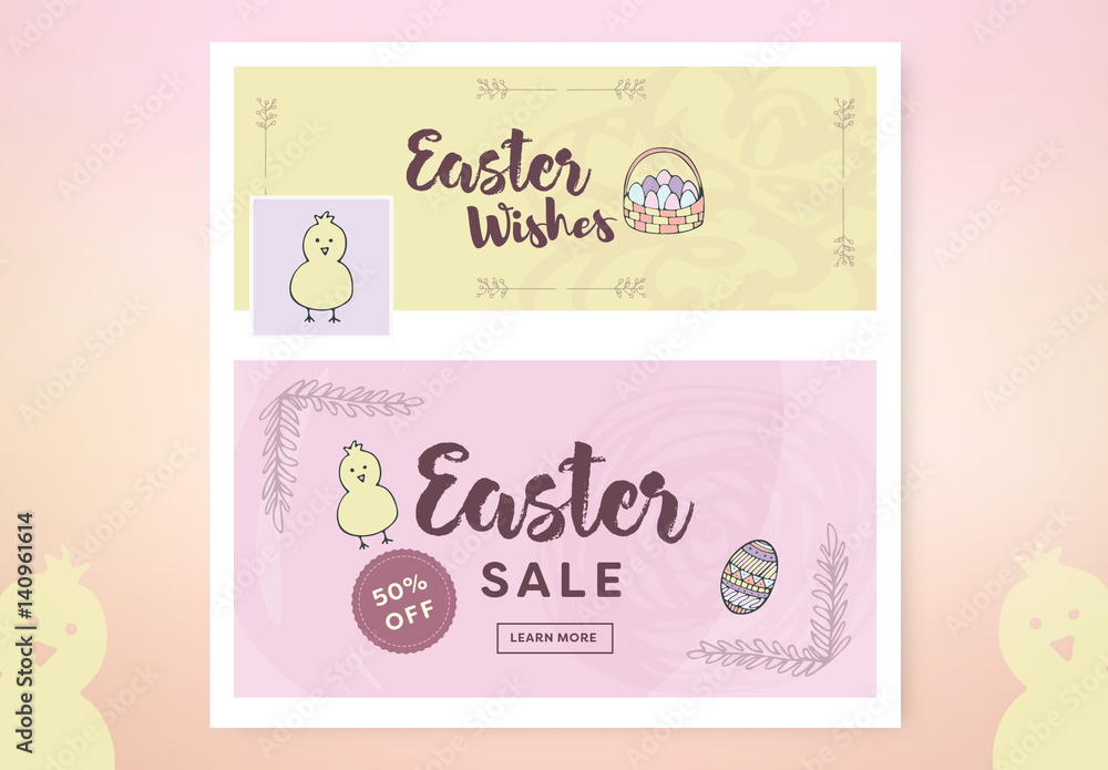Easter Social Media Kit 1 Stock Template | Adobe Stock
