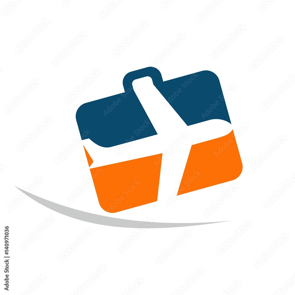 case bag travel logo vector. Stock Vector | Adobe Stock