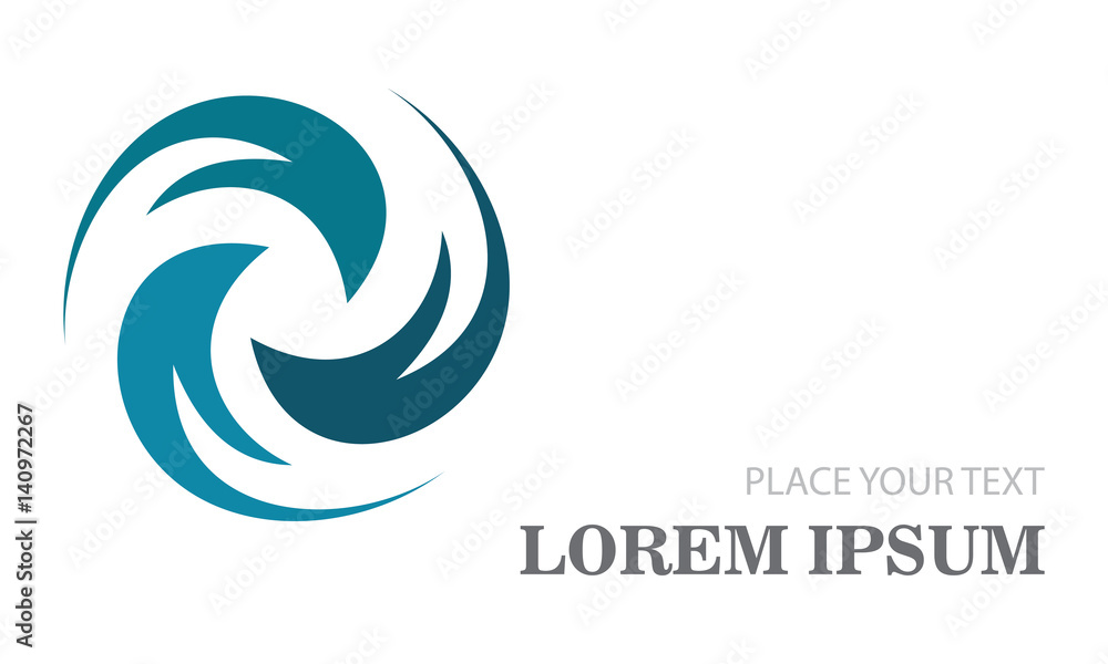 circle spin vector logo Stock Vector | Adobe Stock