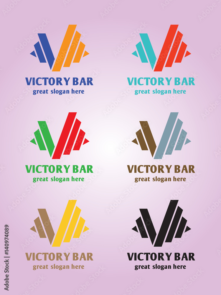 Victory logo template Stock Illustration | Adobe Stock