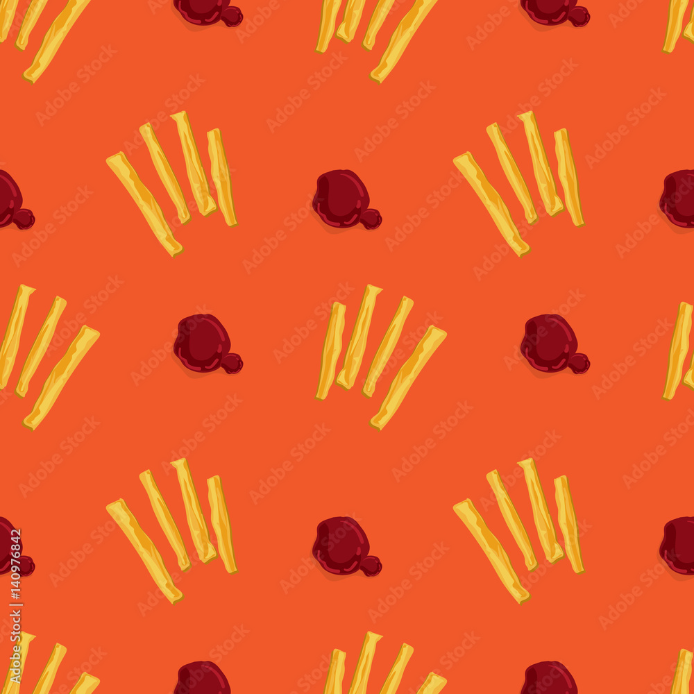 pattern food French fries graphic design illustrate objects background ...