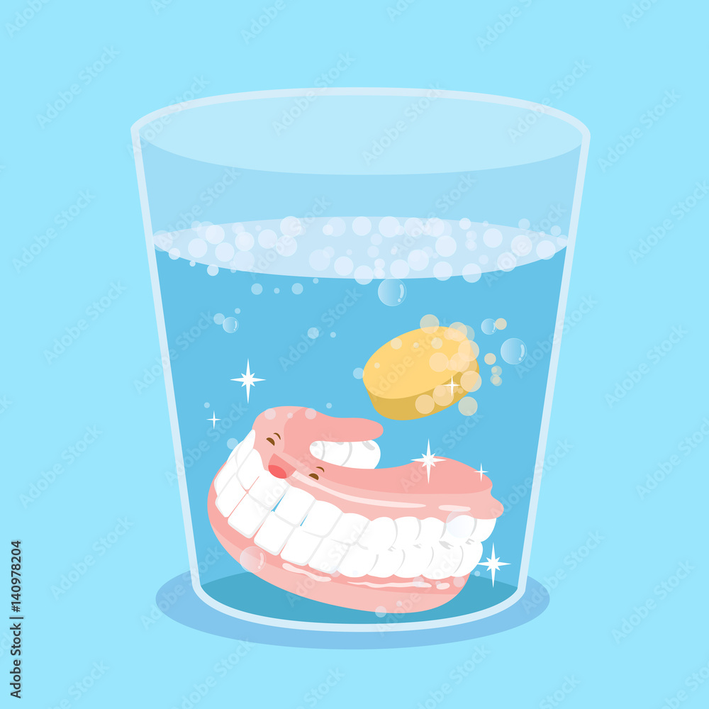 cute cartoon denture Stock Vector | Adobe Stock
