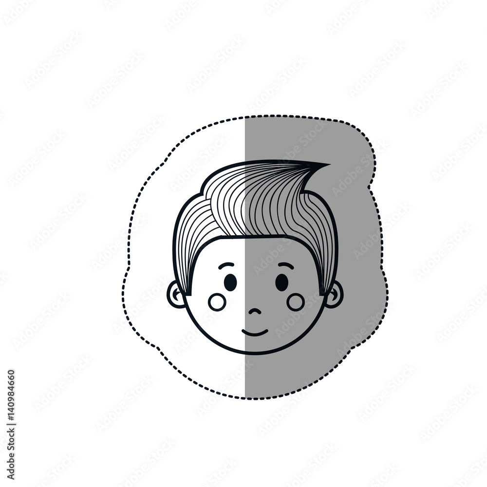 cute boy cartoon icon over white background. vector illustration Stock ...