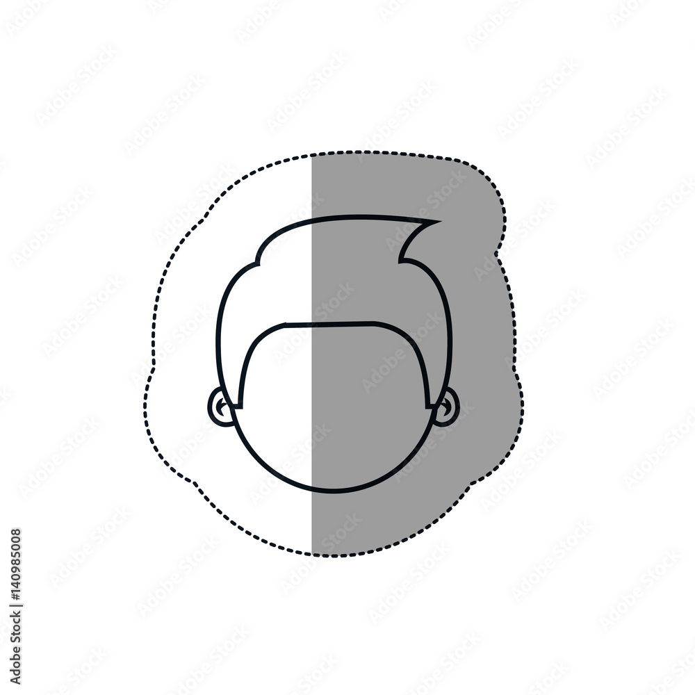 boy face icon over white background. vector illustration Stock Vector ...