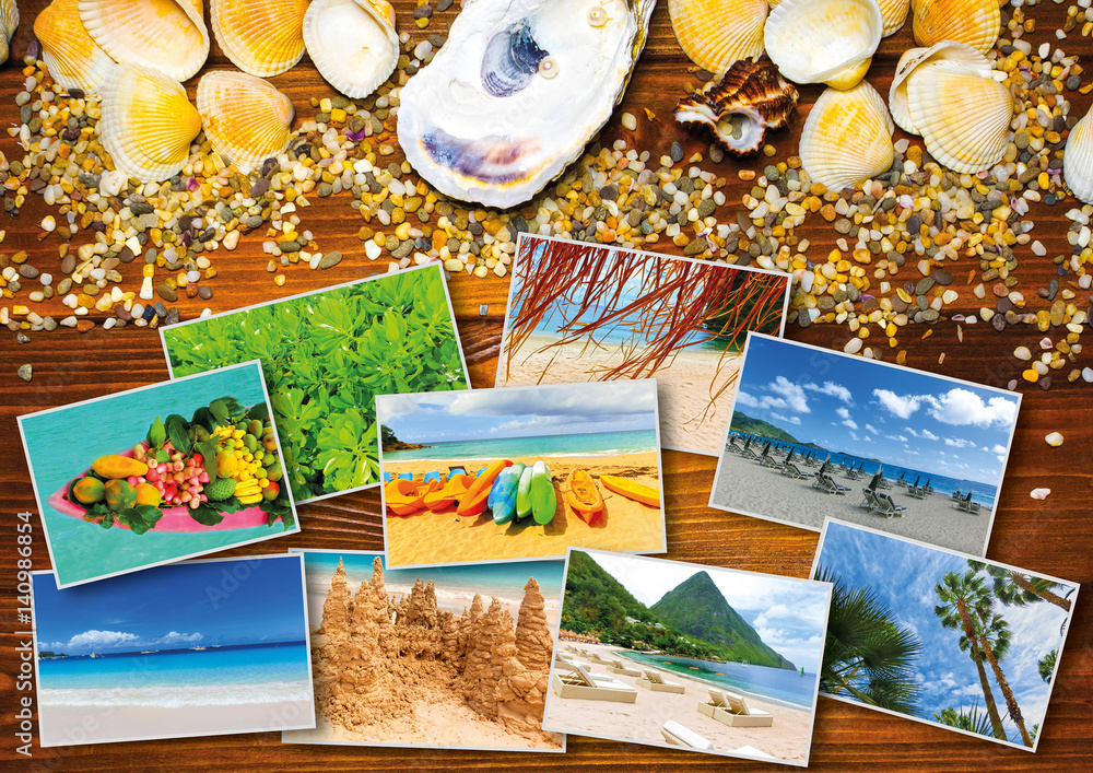 Poster Collage from views of the Caribbean beaches – Wall Art | UkPosters
