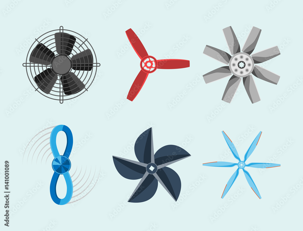 Propeller fan vector illustration fan propeller wind ventilator ...