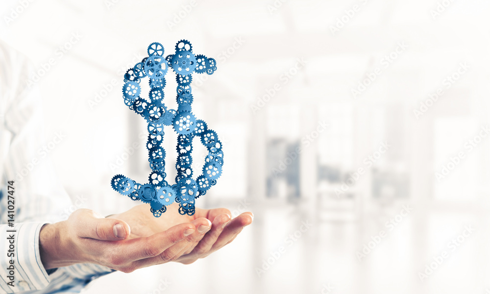 Foto de Concept of money making presented by businessman showing in ...