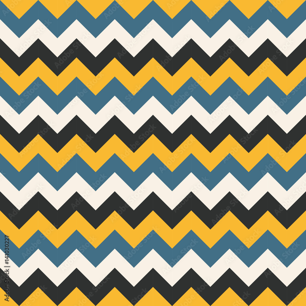 Black White Turquoise Chevron Pattern
