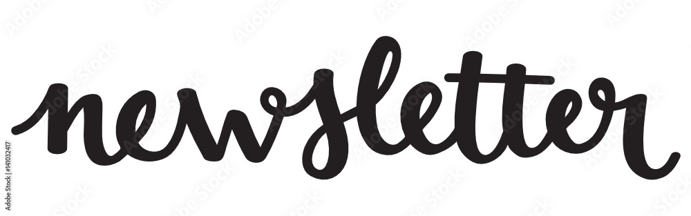 NEWSLETTER hand lettering icon Stock Vector | Adobe Stock