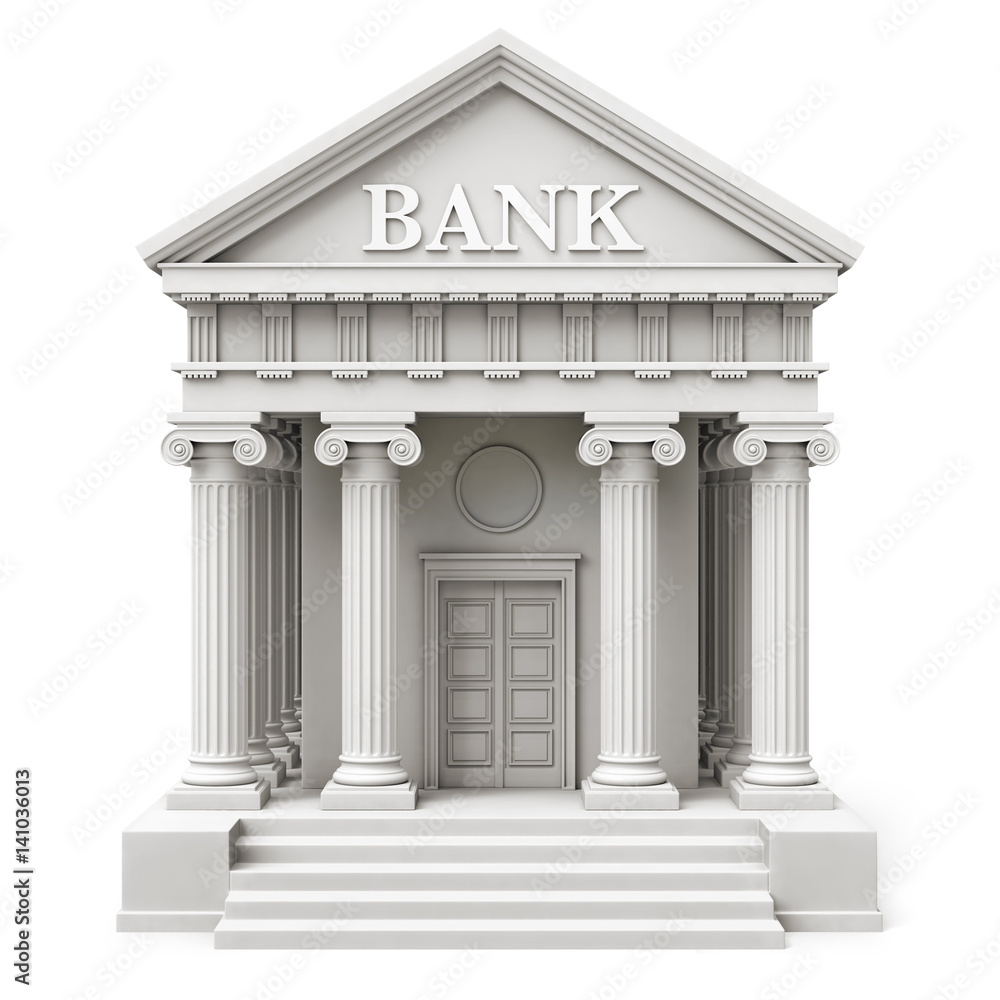 Bank building in classical style - front view Stock Illustration ... Bank building in classical style - front view Stock Illustration ...