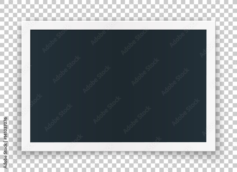 Horizontal photo frame concept, isolated on transparent background ...