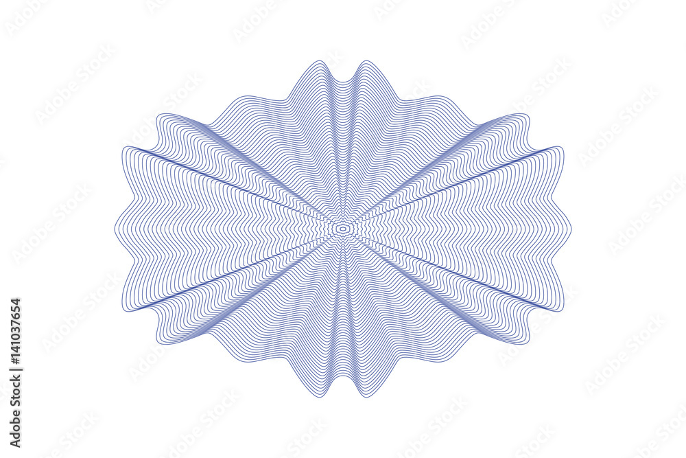 Guilloche decorative rosette element. Digital watermark. It can be used ...