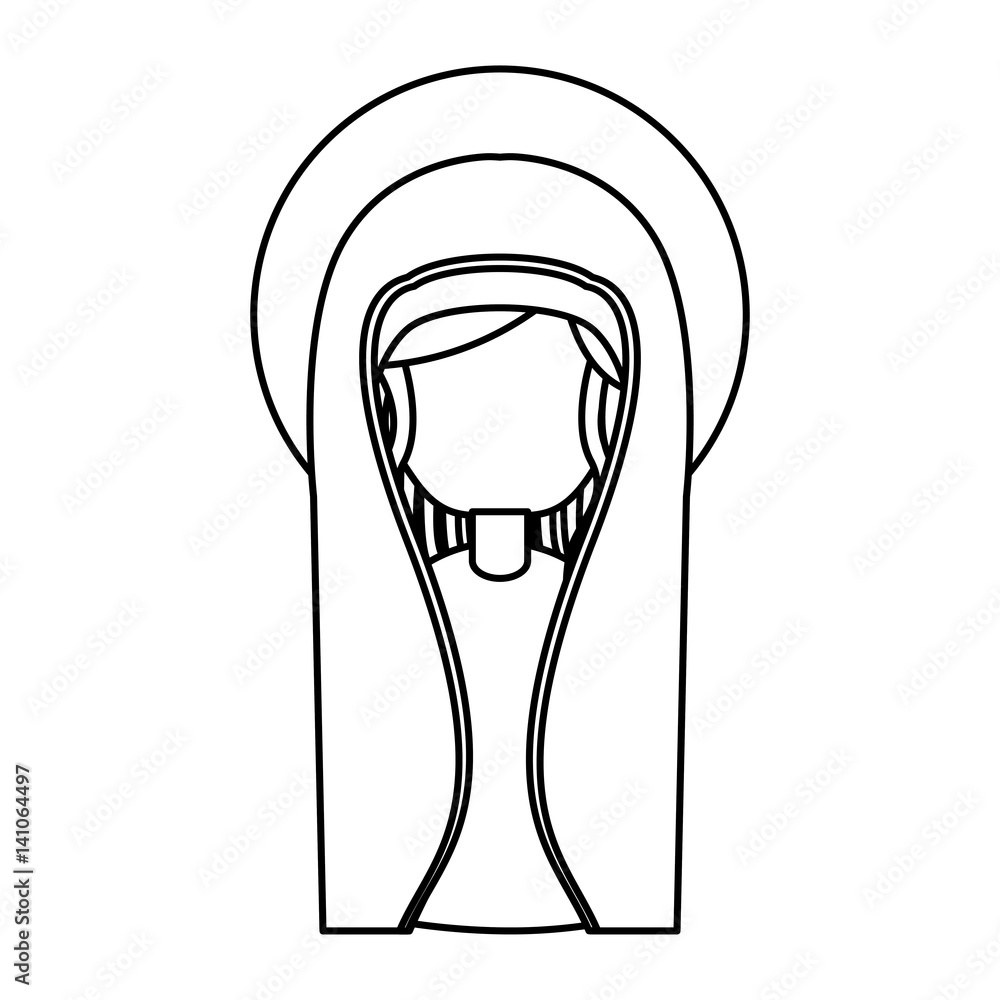 cute mary virgin icon vector illustration design Stock Vector | Adobe Stock