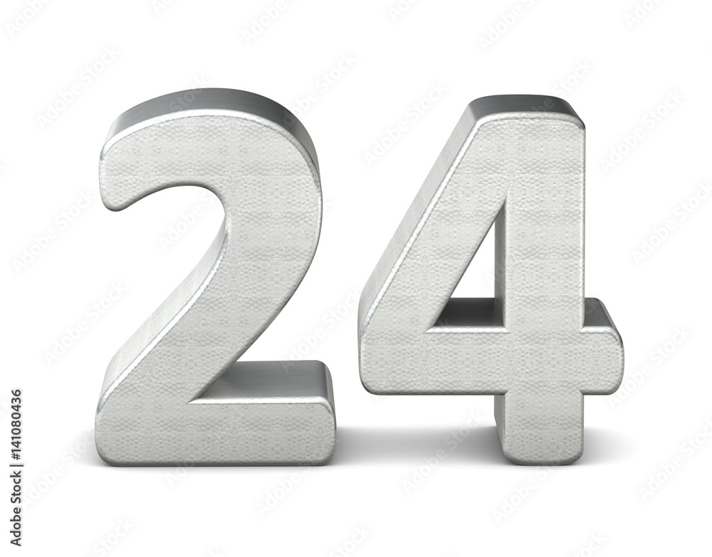 24 zahl silber 3d number silver struktur Stock-Illustration | Adobe Stock