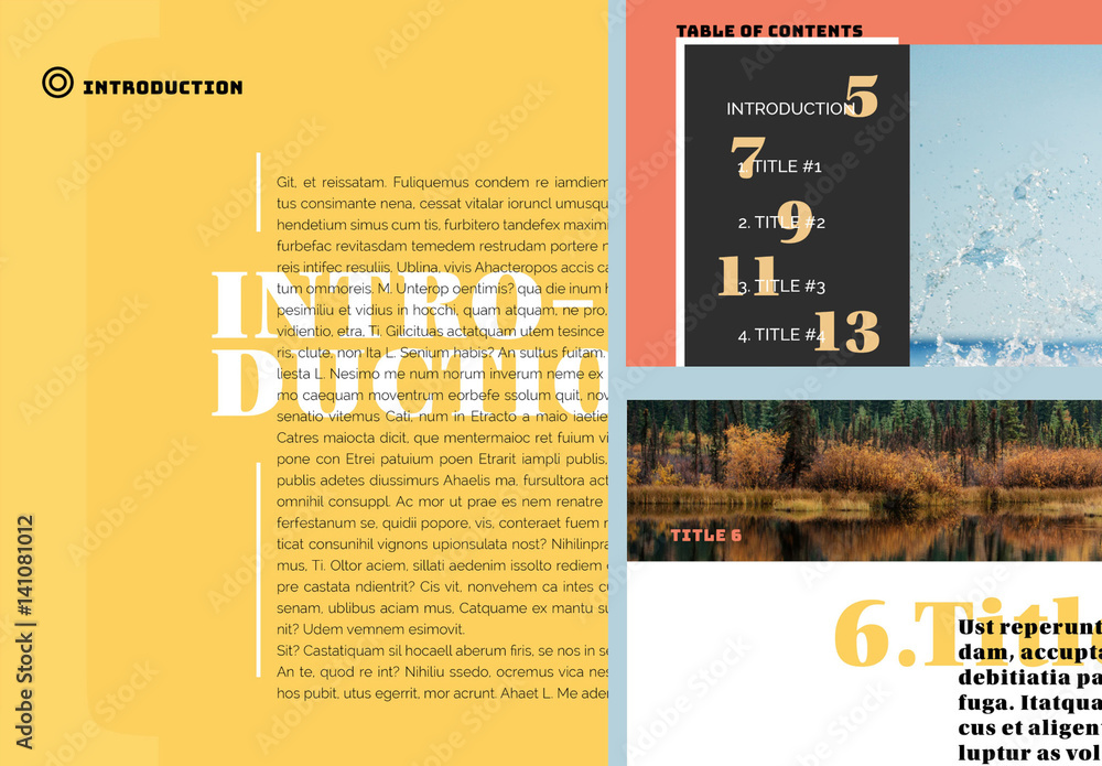 Adventure Digital Magazine Layout Stock Template | Adobe Stock