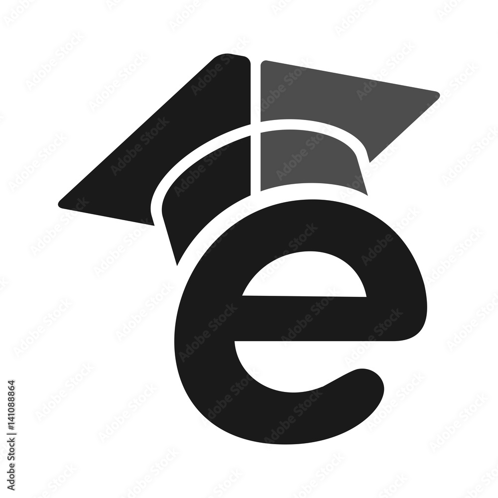 letter e logo vector. graduation student logo. Stock Vector | Adobe Stock