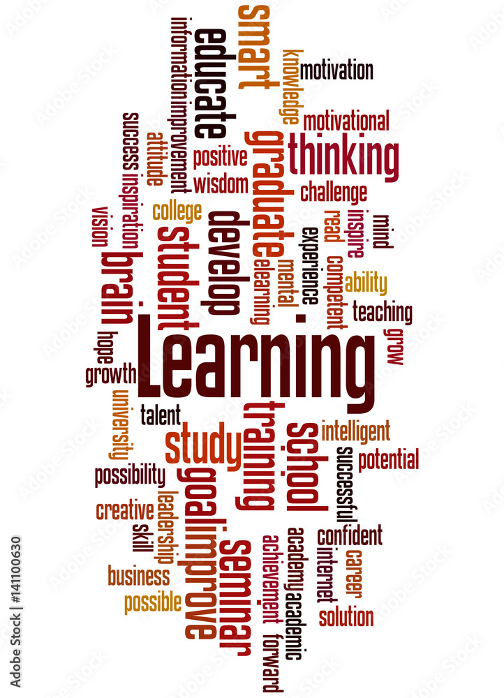 Learning, word cloud concept 3 Stock Illustration | Adobe Stock