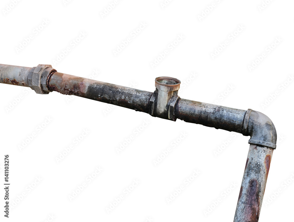 Plumbing Steel dilapidated, water pipe old rusty Dirty drinking ...