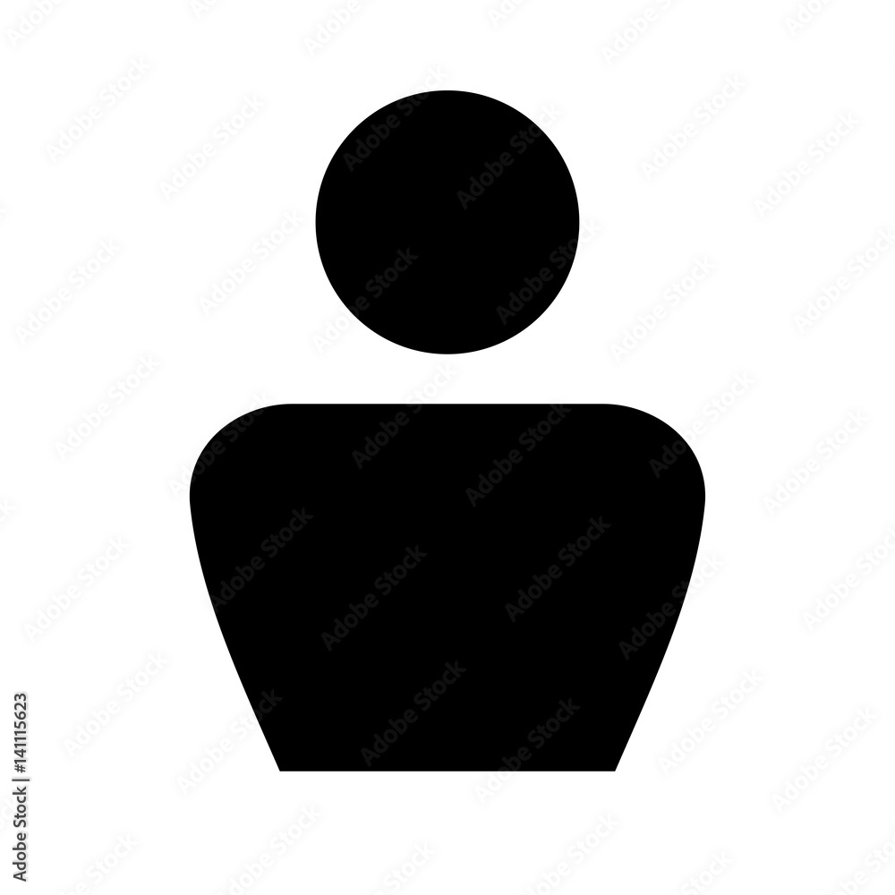 Schwarzes einfaches Symbol - Avatar - Profilbild Stock Vector | Adobe Stock
