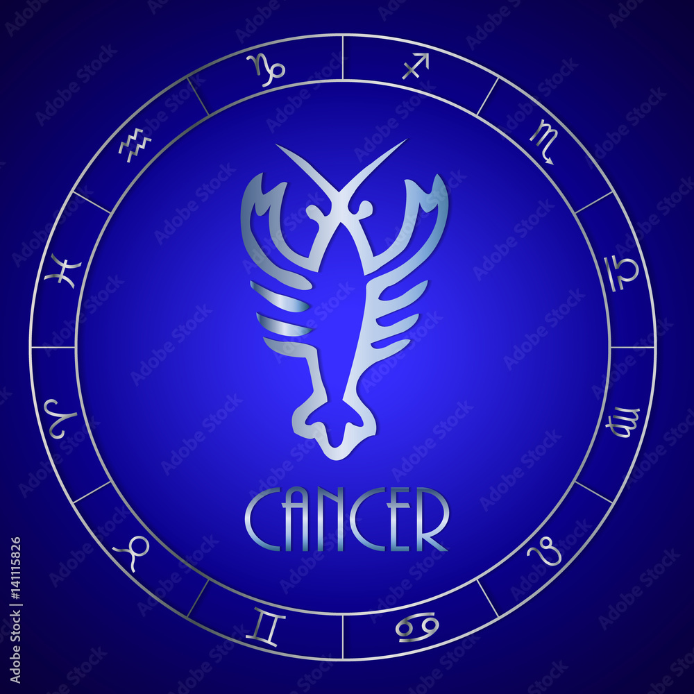 Cancer astrology sign Stock Vector | Adobe Stock