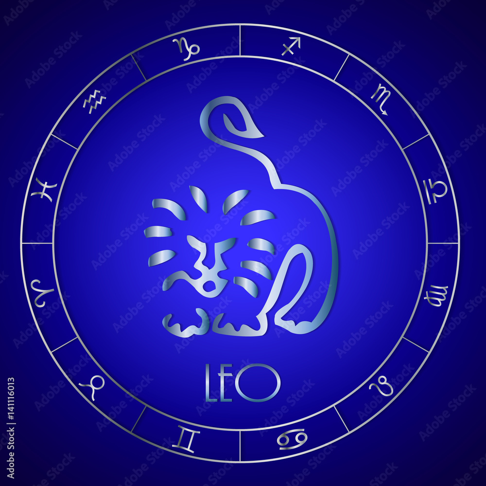 Leo astrology sign Stock Vector | Adobe Stock