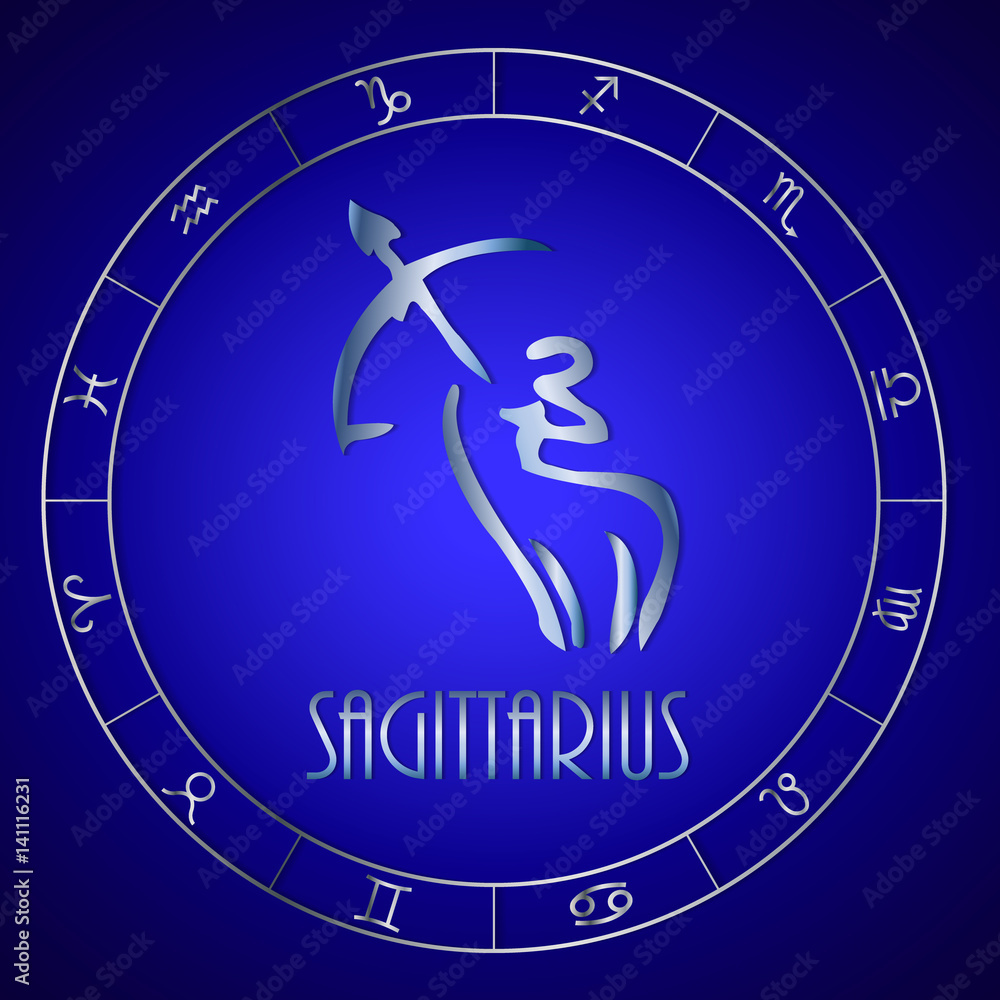 Sagittarius astrology sign Stock Vector | Adobe Stock