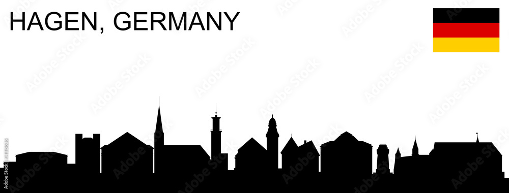 Hagen Skyline Stock Vector | Adobe Stock