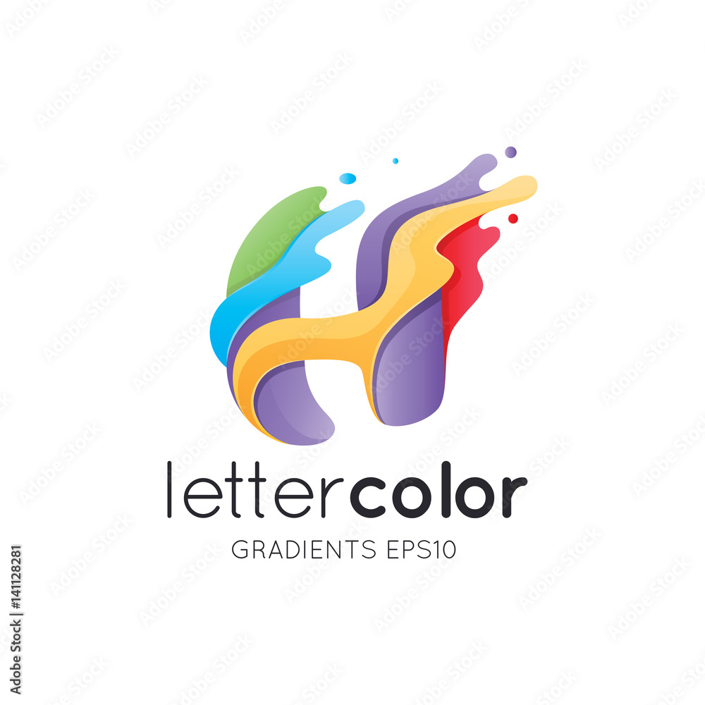 Colorful Letter H Logo Template Stock Vector | Adobe Stock