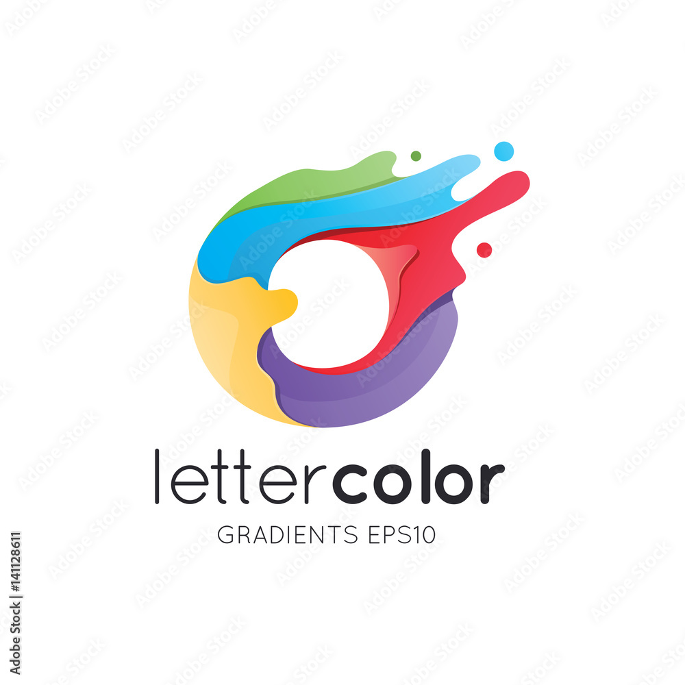 Colorful Letter O Logo Template Stock Vector | Adobe Stock