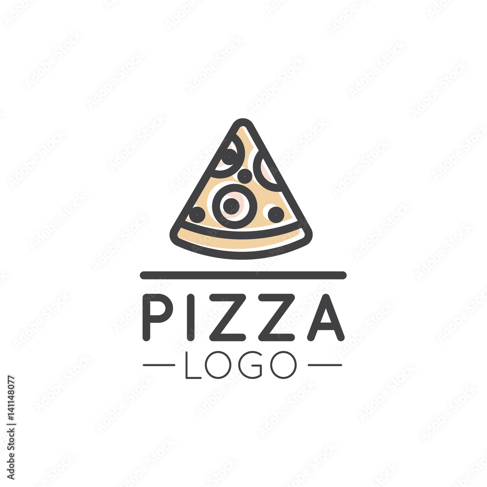 Vector Icon Style Illustration Card Cartoon Outline Logo of Fast Food ...