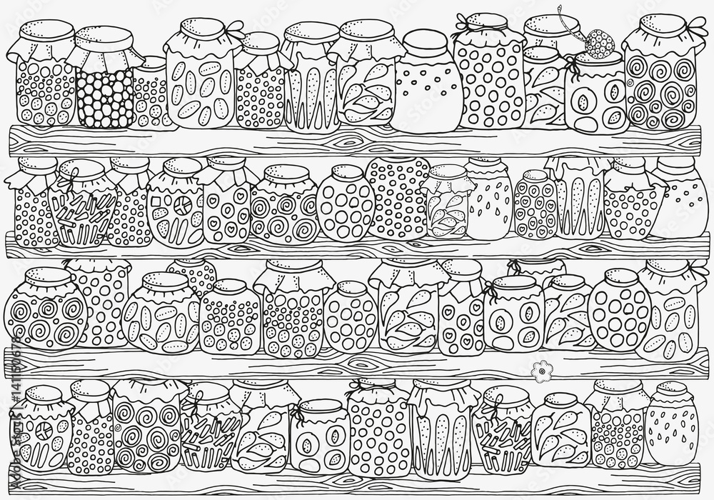 Pattern for coloring book. A4 size. Stock Vector | Adobe Stock