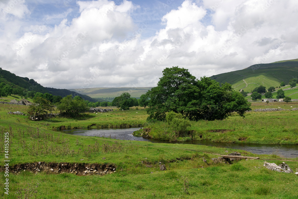 Wharfedale in the Yorkshire dales Stock Photo | Adobe Stock